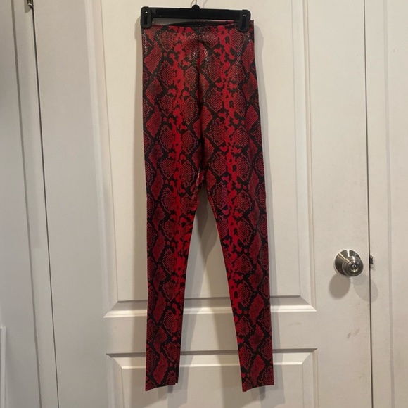 Commando | Pants & Jumpsuits | Commando Faux Leather Red Snake Print ...